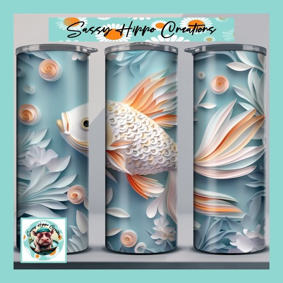 Sassy Hippo Creations | Dining | Skinny Tumbler Tropical 3d Fish ...
